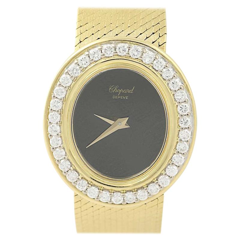 Chopard Ladies Diamond Watch, 18 Karat Gold Quartz 2 Year Warranty 1.36 ...