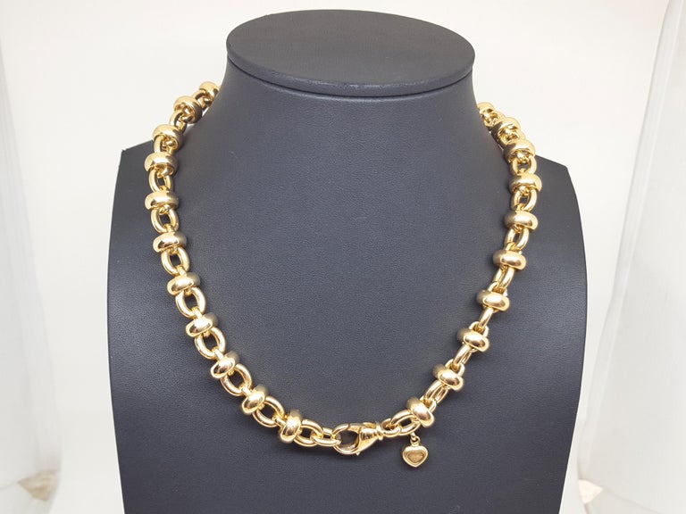Chopard Les Chaines 18 Karat Yellow Gold Link Necklace Bracelet Set ...