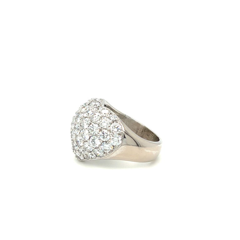 Chopard Love Heart Shaped Bombé Diamonds 18k White Gold Cocktail Ring ...