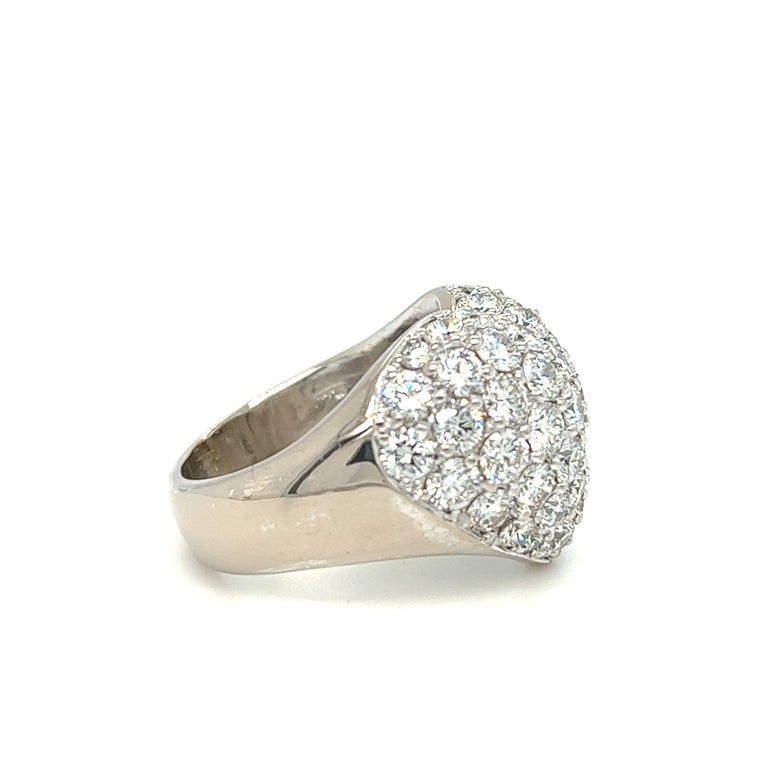 Chopard Love Heart Shaped Bombé Diamonds 18k White Gold Cocktail Ring ...