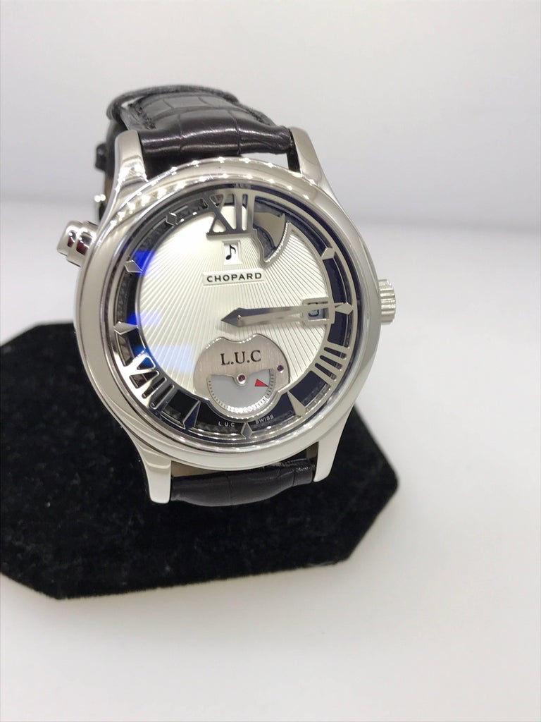 Chopard L.U.C. Strike One Automatic Chronometer White Gold Men's Watch For Sale at 1stDibs
