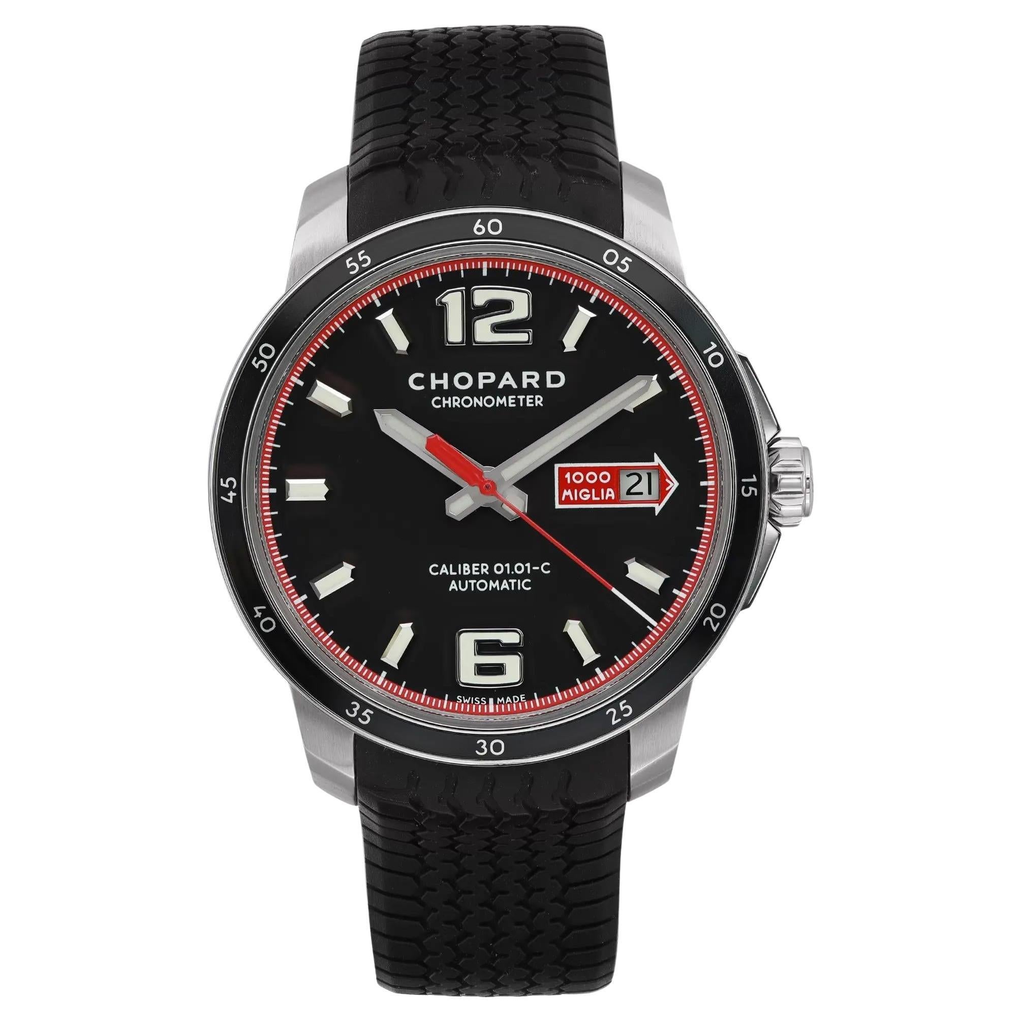 Chopard Mille Miglia Steel Black Dial Automatic Mens Watch 16/8331 For Sale at 1stDibs | chopard ...