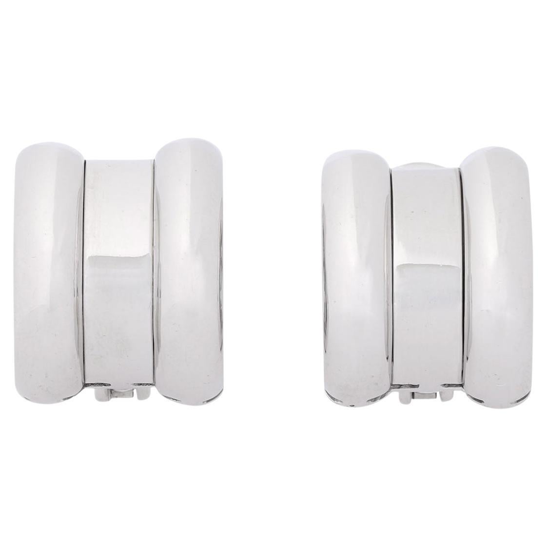 Chopard La Strada Diamond Yellow Gold Hoop Earrings For Sale at 1stDibs