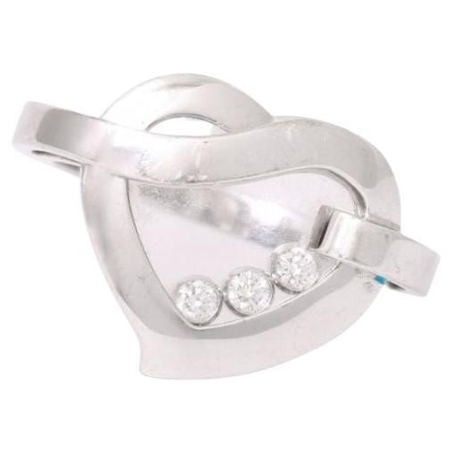 Chopard Emerald-Cut Diamond Gold Double Ring For Sale at 1stDibs