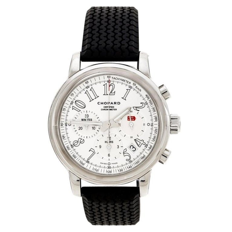 Chopard Silver Stainless Steel Mille Miglia 8511 Men's Wristwatch 42 mm ...