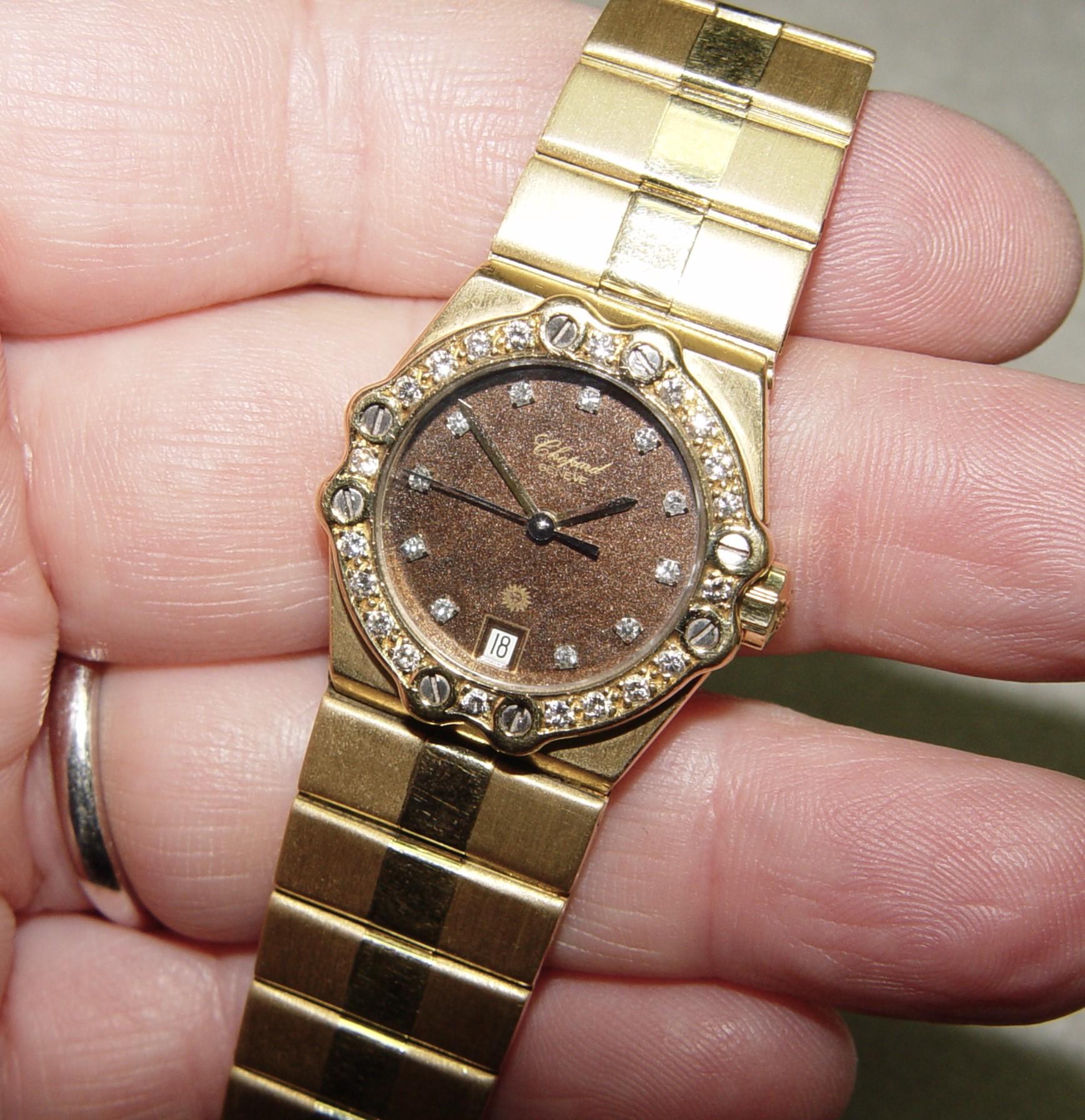 Chopard St. Moritz Lady Diamond watch 23MM Quartz 18K 6" For Sale at ...