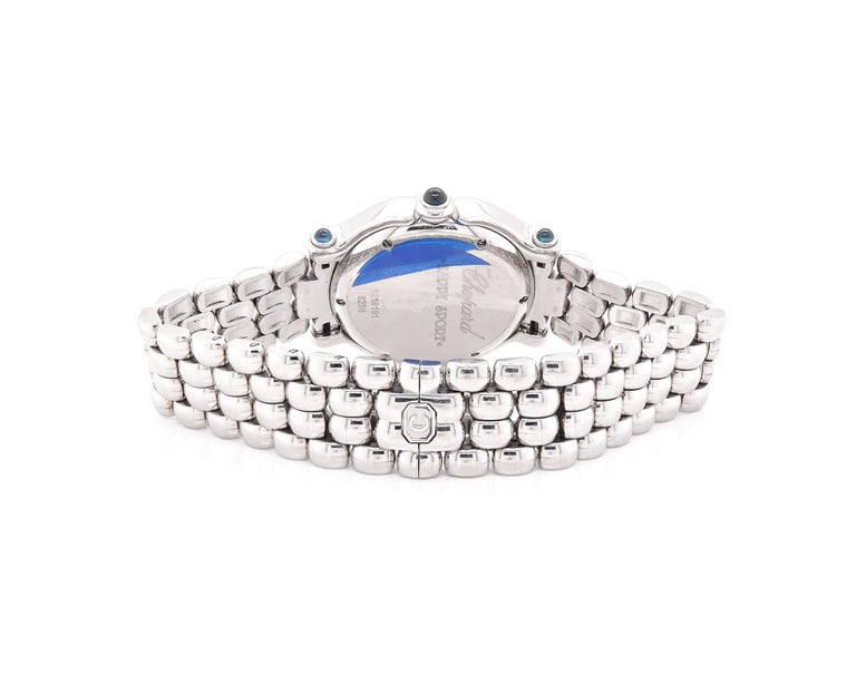 Chopard Stainless Steel Happy Diamond Sport 7 Floating Diamonds at 1stDibs