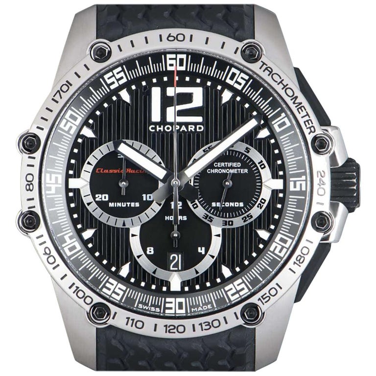 Chopard Superfast Classic Stainless Steel Black Dial Racing Watch at ...