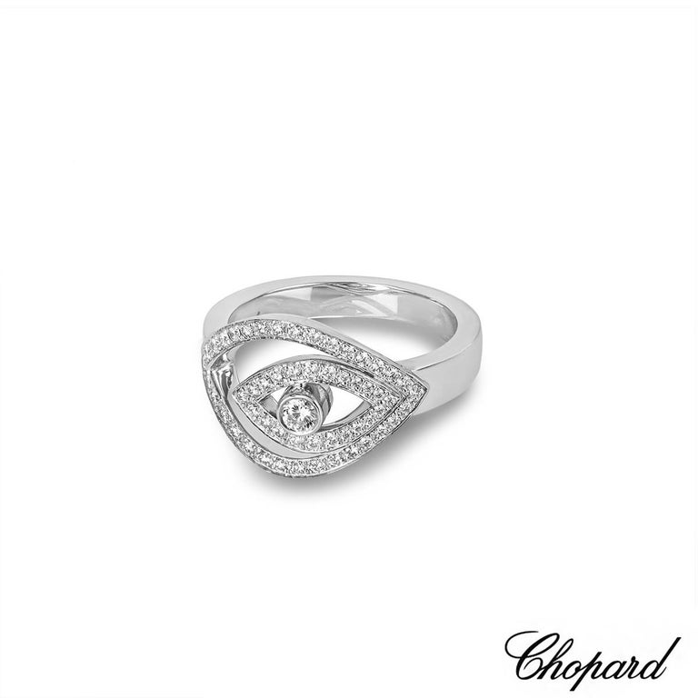 Chopard White Gold Happy Spirit Diamond Ring 82/5655-1109 For Sale at 1stDibs