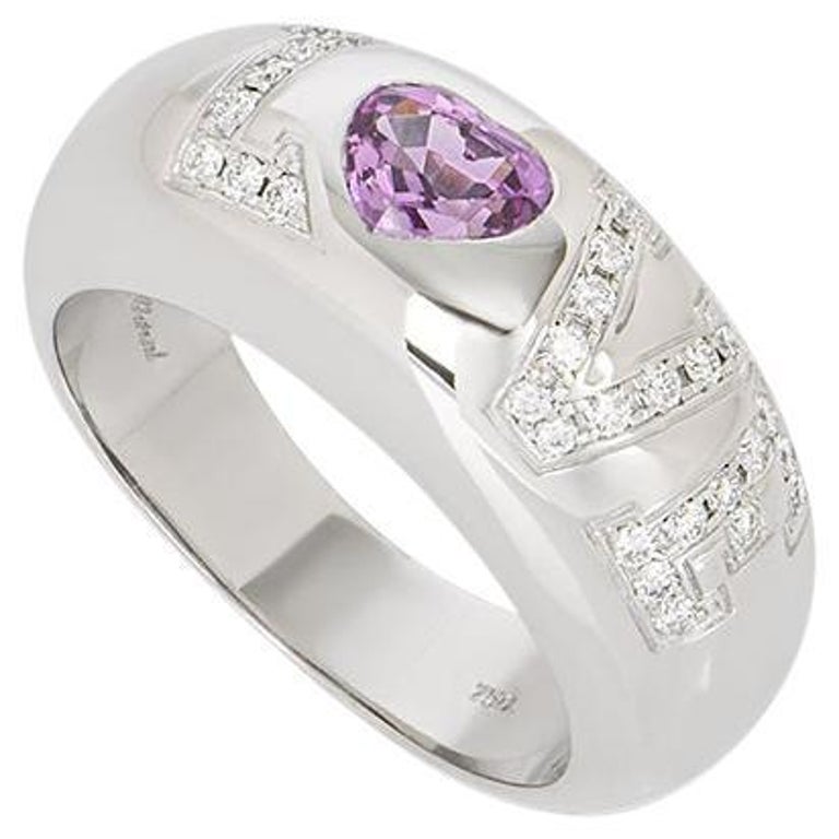 Chopard White Gold Pink Sapphire and Diamond Love Ring 82/2000/11 at ...