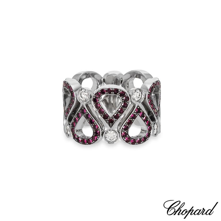 Chopard White Gold Ruby and Diamond Pushkin Ring 82/3935-0 For Sale at ...