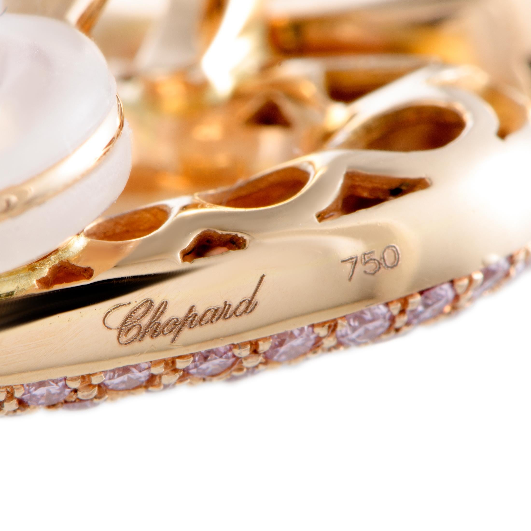 Chopard White/Pink Diamonds and Pearl White/Yellow Gold Necklace and ...