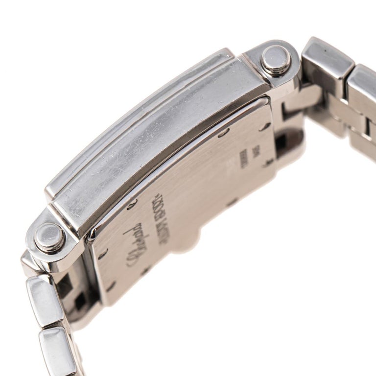 Chopard White Stainless Steel Diamond Happy Sport Square Women's ...