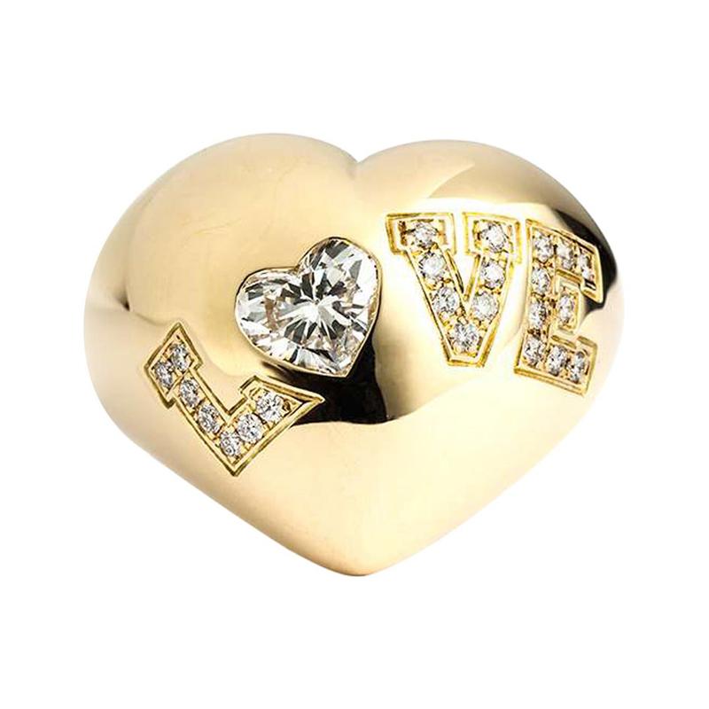 Chopard Ruby, Pink Sapphire and Diamond Heart Flower Ring at 1stDibs