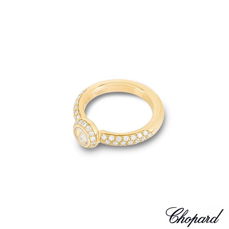 Chopard Yellow Gold Happy Diamonds Ring 82/2902-0110 For Sale at 1stDibs