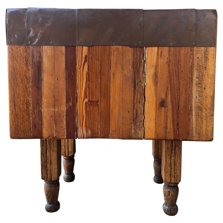 Chopping Block with Copper Top For Sale at 1stDibs