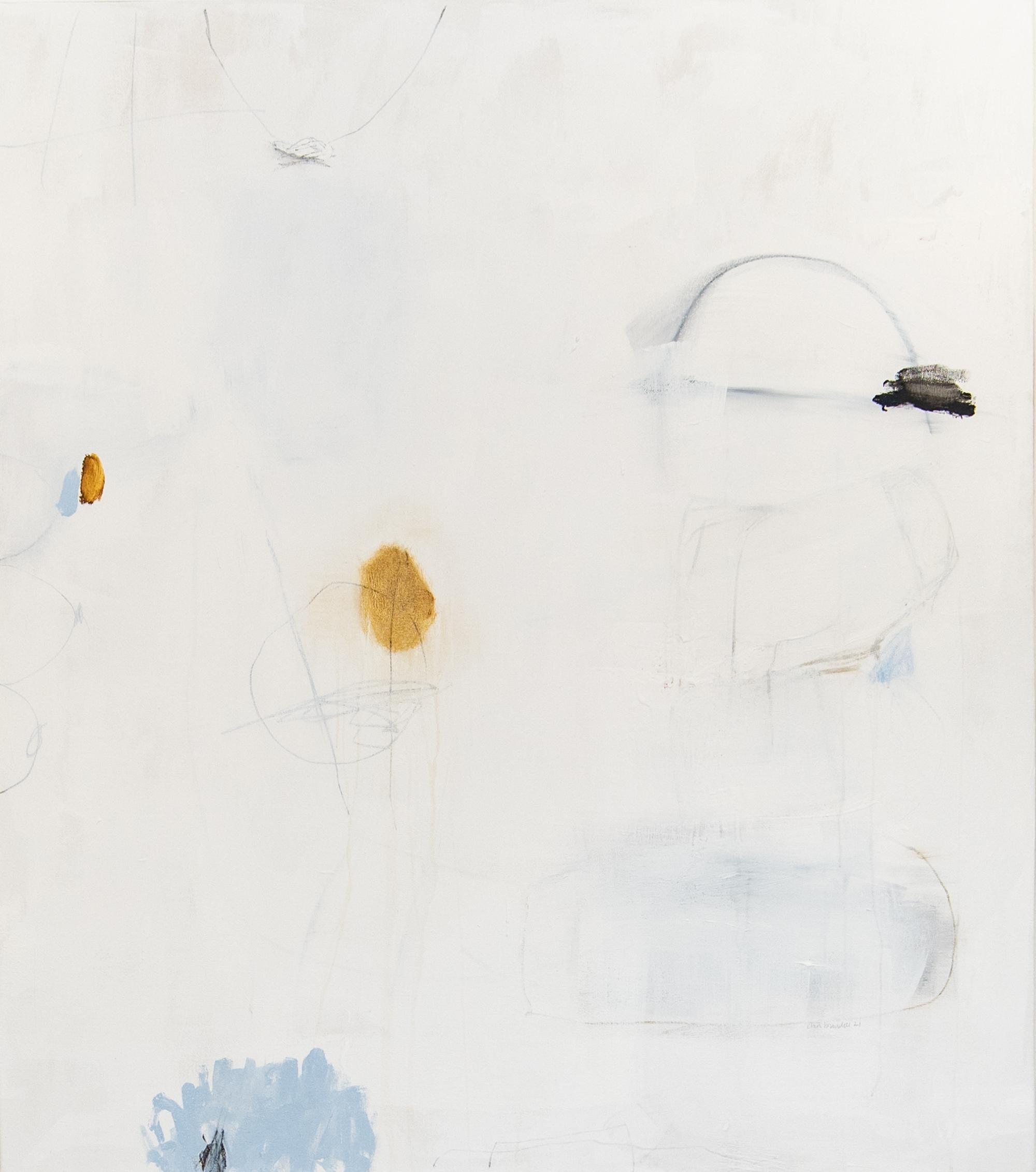 Chris Brandell - Blue and Sienna by Chris Brandell, Large Contemporary ...
