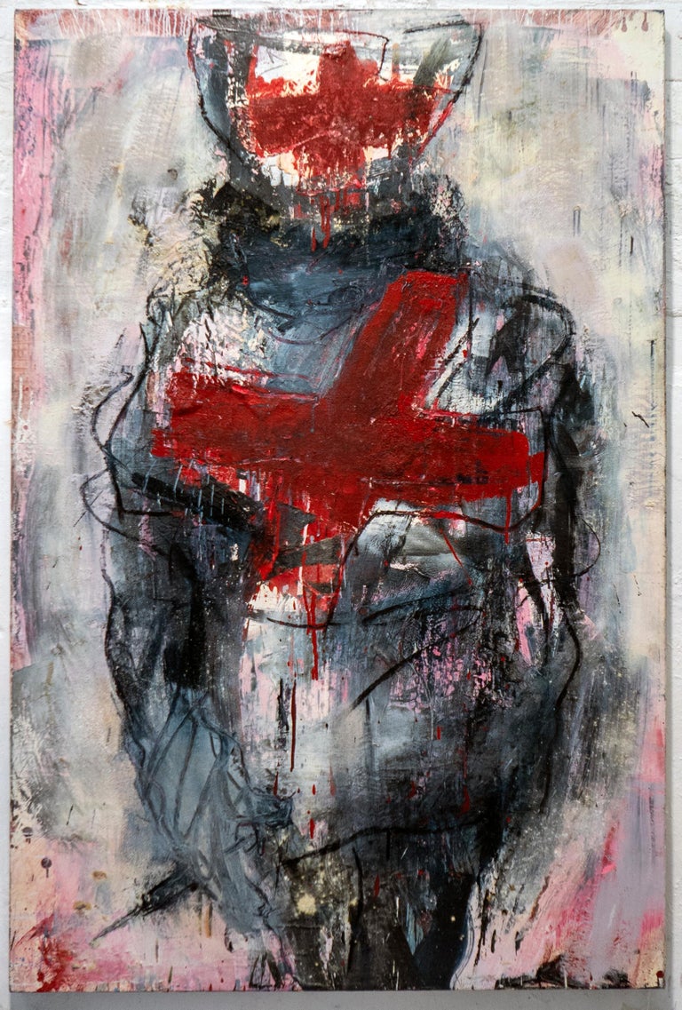 Chris Burns - 'NURSE WITH SYRINGE', 2010-2012 Oil on canvas 200 x 130 ...