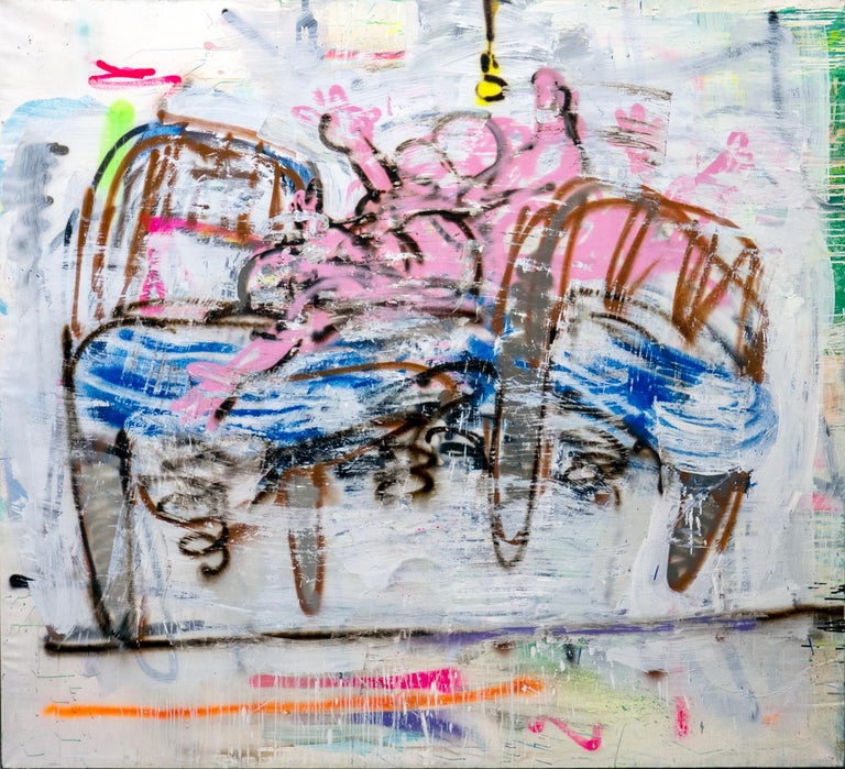 Chris Burns - 'ORGY', 2020 Oil on canvas 210 x 200 cm For Sale at 1stDibs