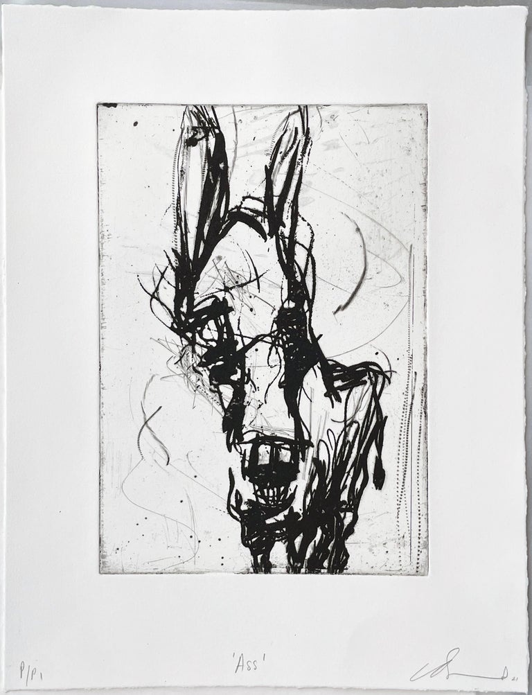 Chris Burns - Ass, 2021, Edition of 50. Plate: 30 x 20 cm approx. For ...