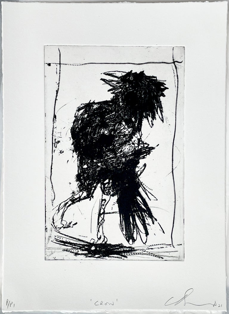 Chris Burns - CROW, 2021 Etching, aquatint and dry point on copper ...