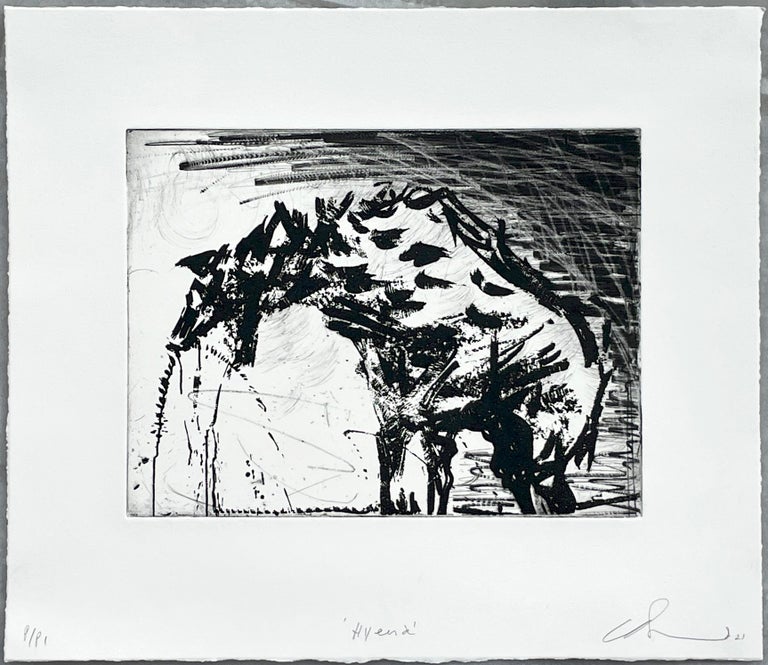 Chris Burns - HYENA, 2021 Etching, aquatint and dry point on copper ...