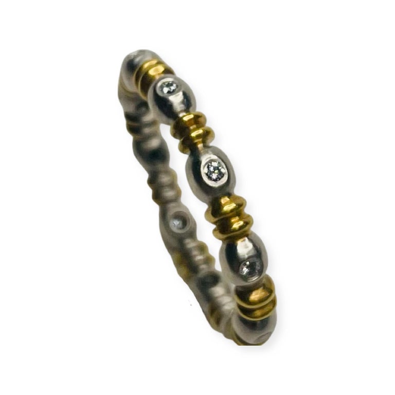 Chris Correia Platinum 18K Yellow Gold "Skinny Gumdrop" Ring For Sale ...