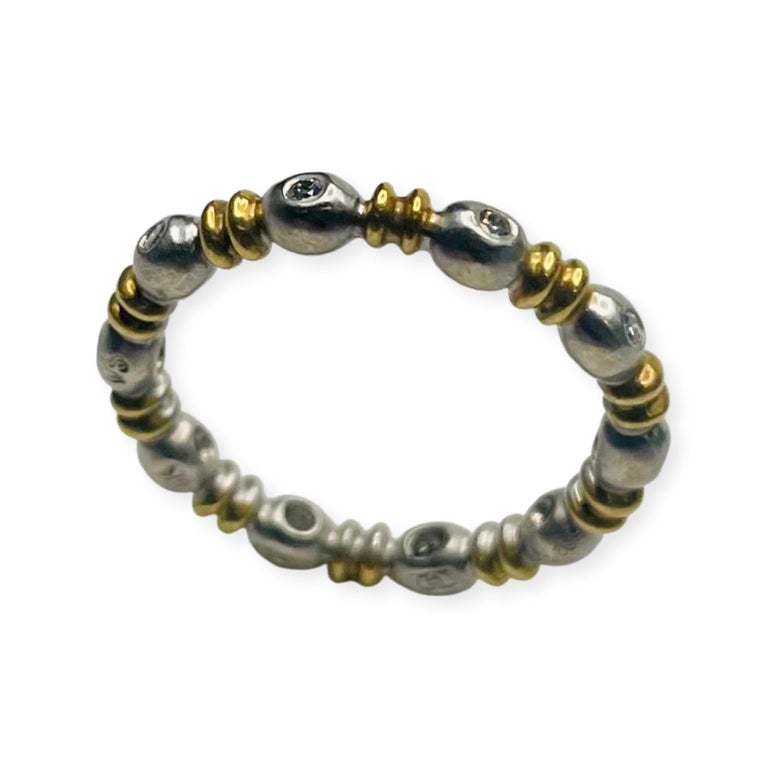 Chris Correia Platinum 18K Yellow Gold "Skinny Gumdrop" Ring For Sale ...