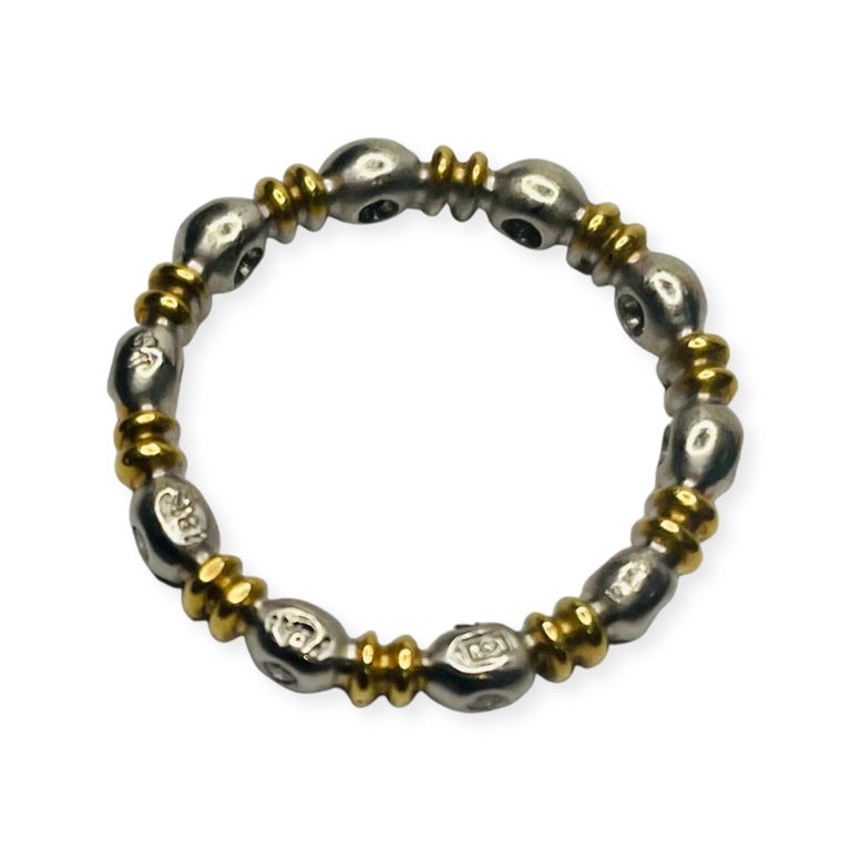 Chris Correia Platinum 18K Yellow Gold "Skinny Gumdrop" Ring For Sale ...