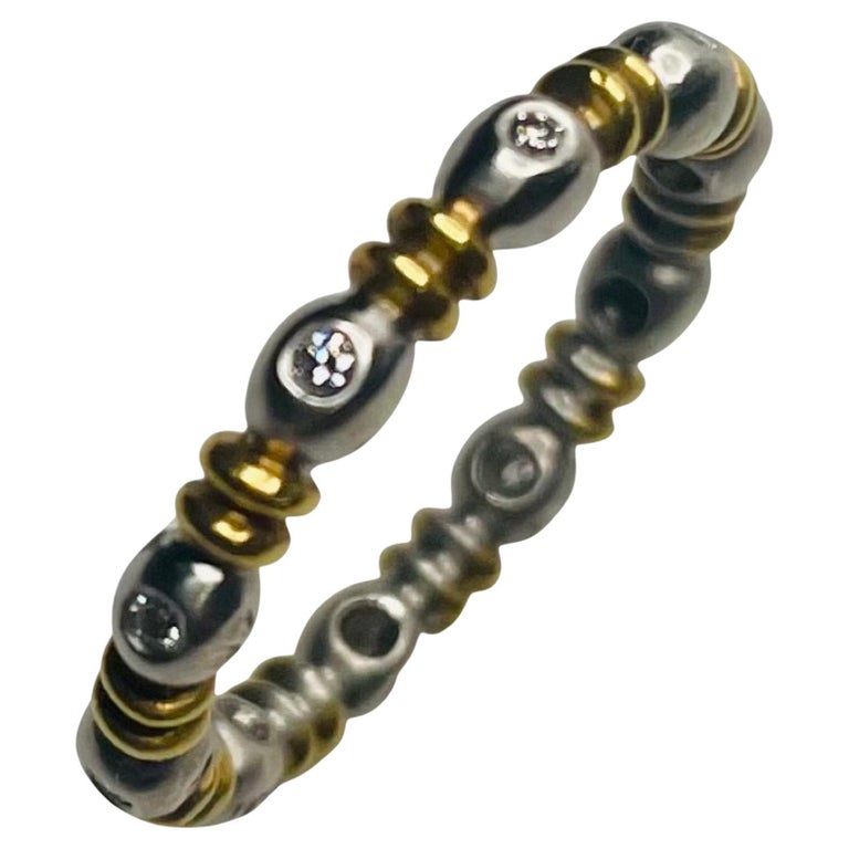 Chris Correia Platinum 18K Yellow Gold "Skinny Gumdrop" Ring For Sale ...