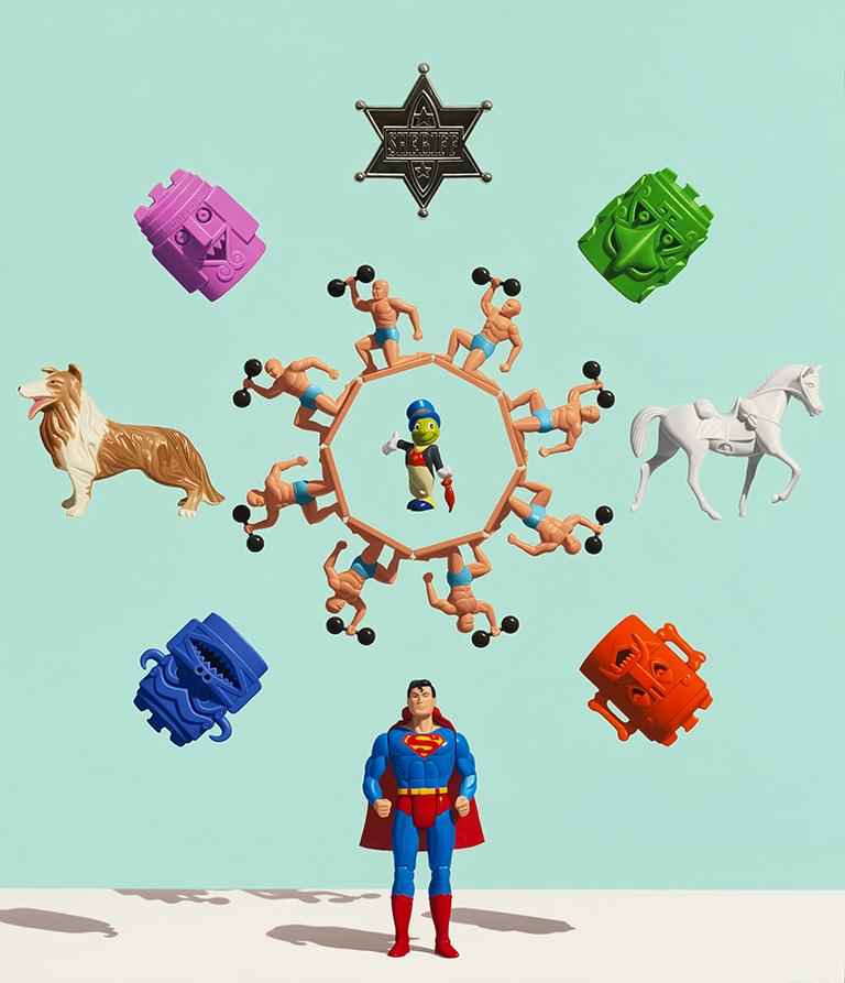 Chris Cosnowski - "Superman Mandala (Might and Main)," realist, pop art ...
