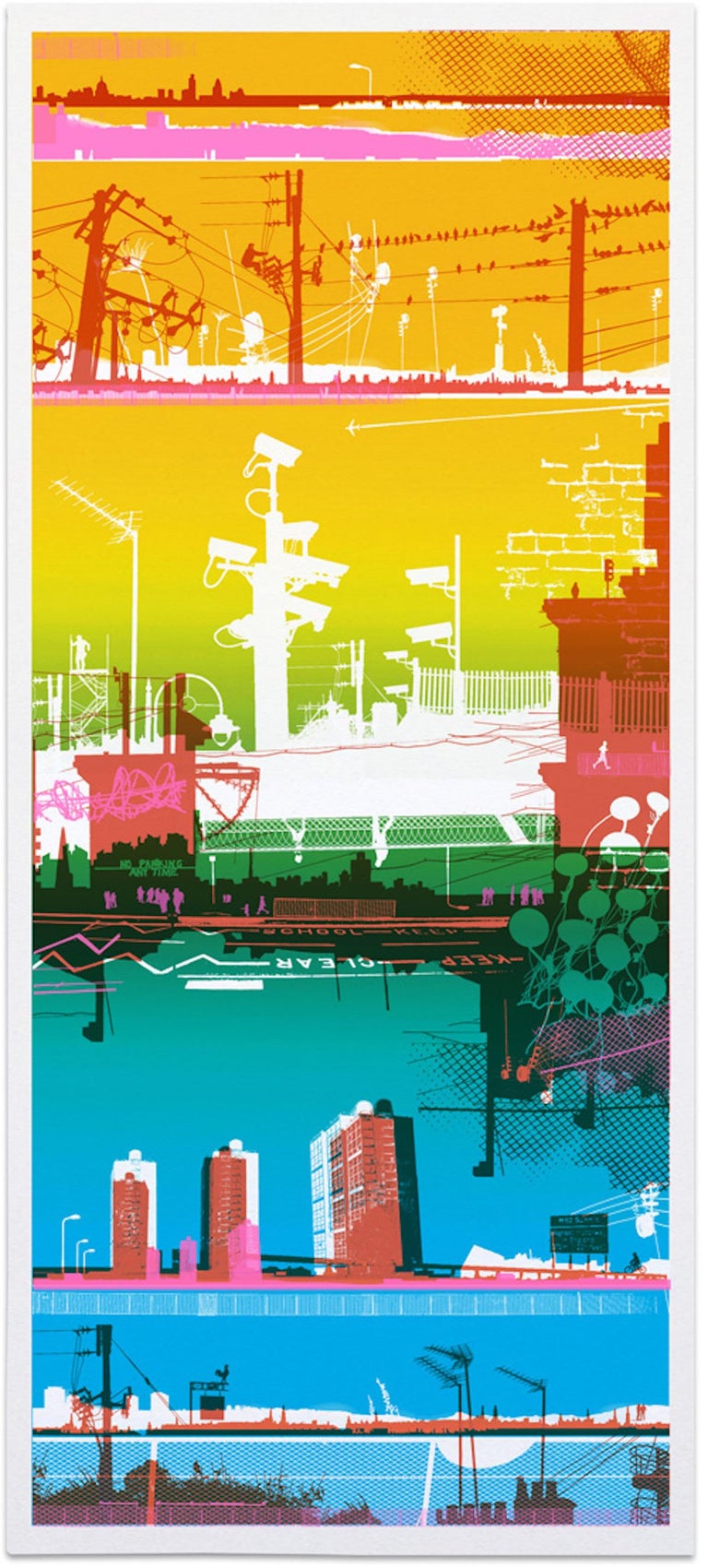 Chris Keegan - Sky St, Chris Keegan, Limited edition print, Cityscape ...