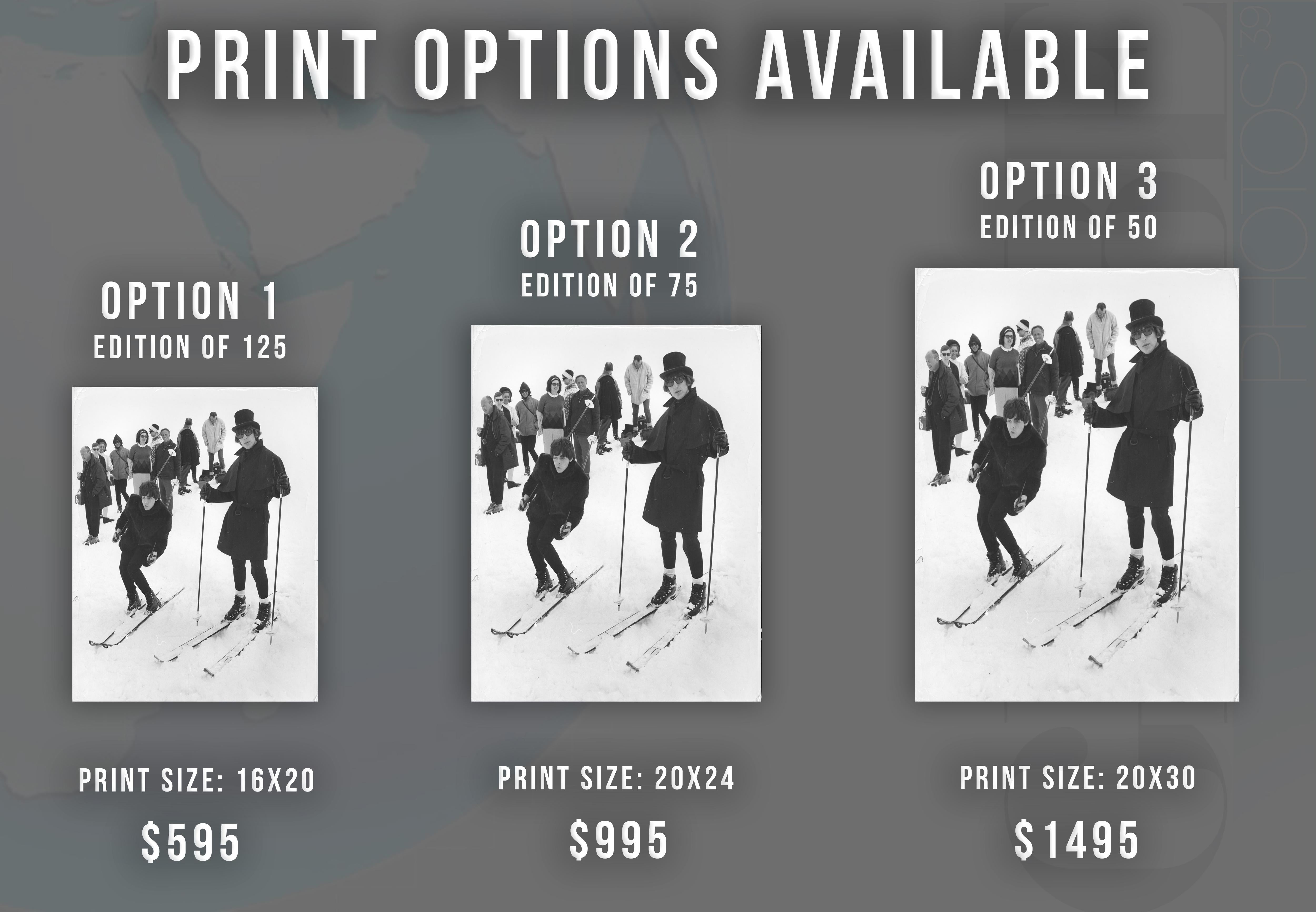 Chris Kindahl - The Beatles Hit the Ski Slopes Fine Art Print at 1stDibs