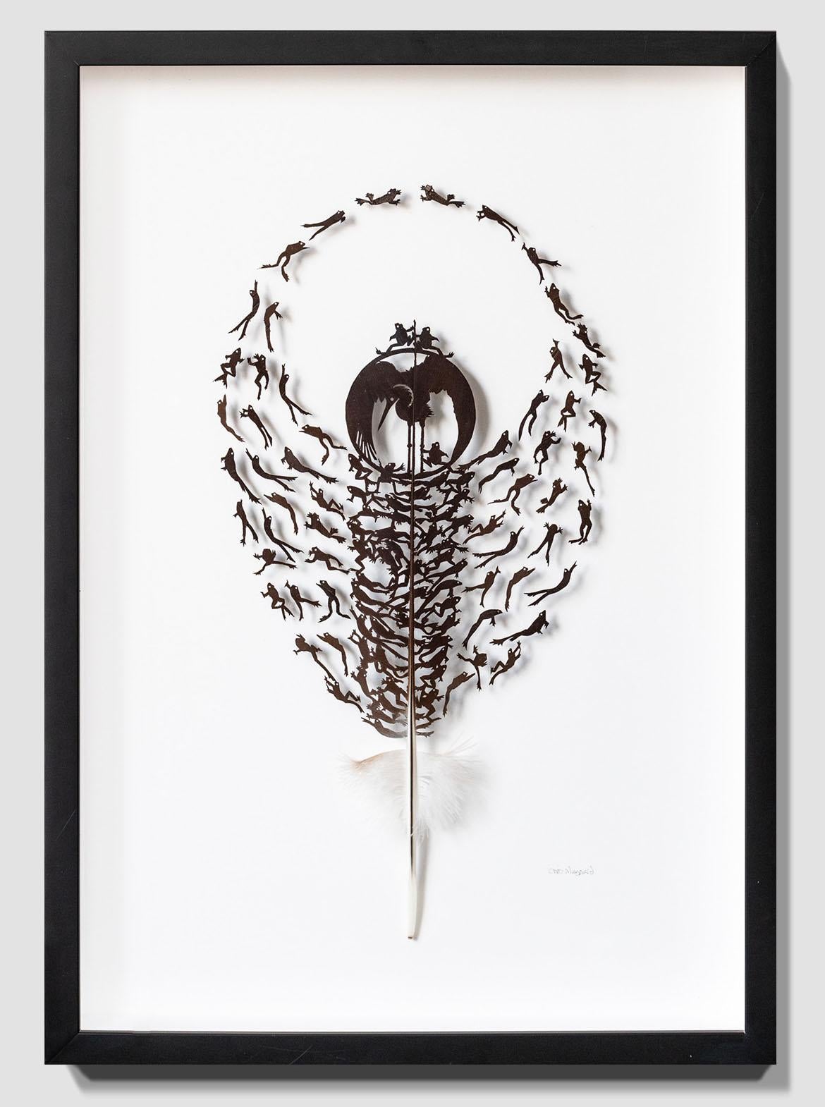 Chris Maynard - "Amphibian Delight", hand-carved feather sculpture For ...