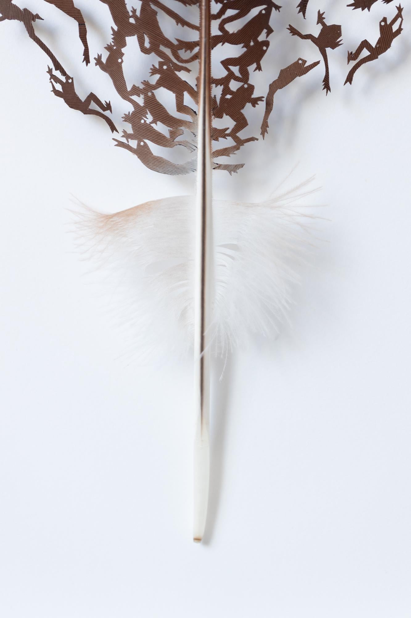 Chris Maynard - "Amphibian Delight", hand-carved feather sculpture For ...