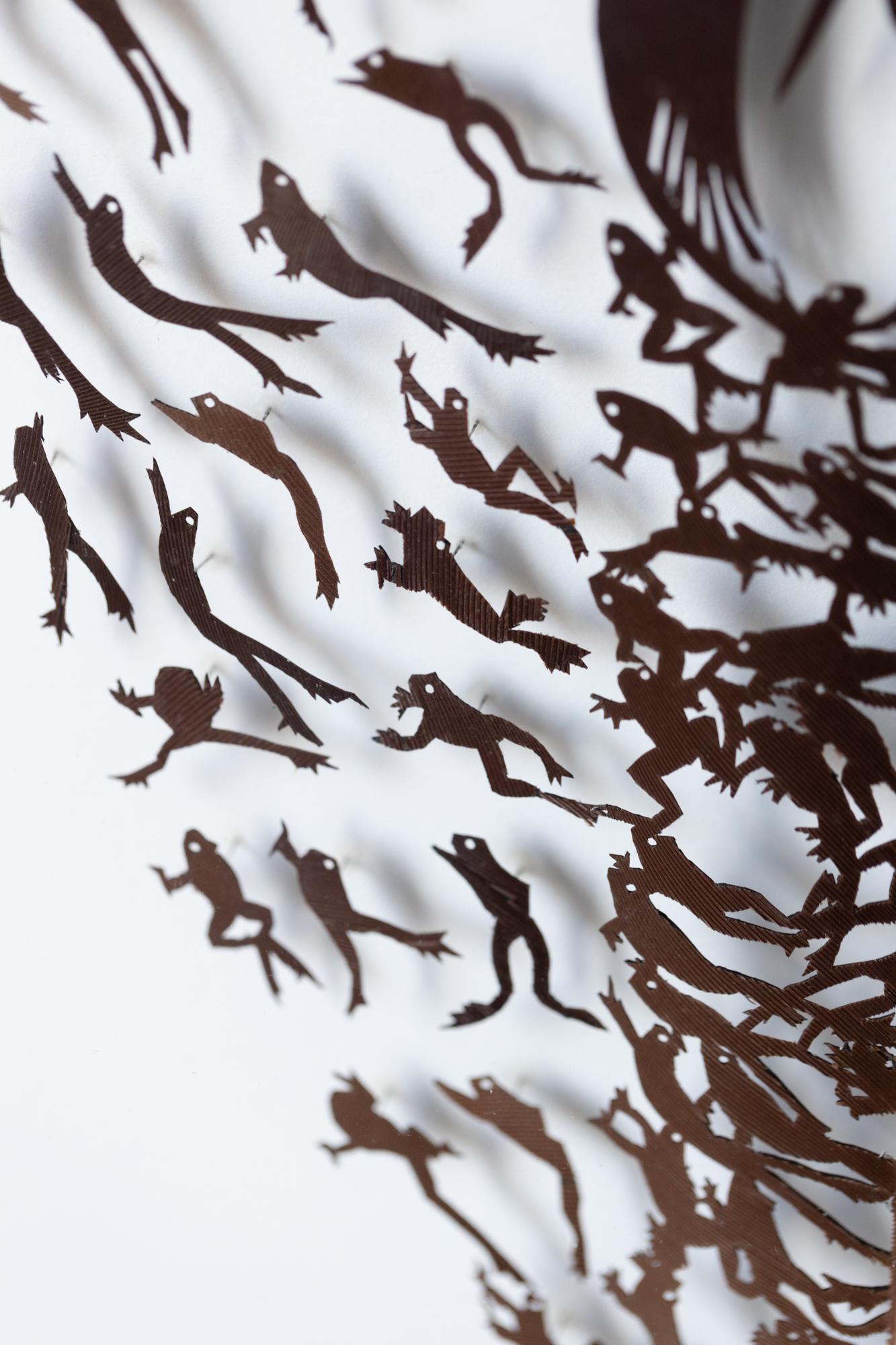 Chris Maynard - "Amphibian Delight", hand-carved feather sculpture For ...