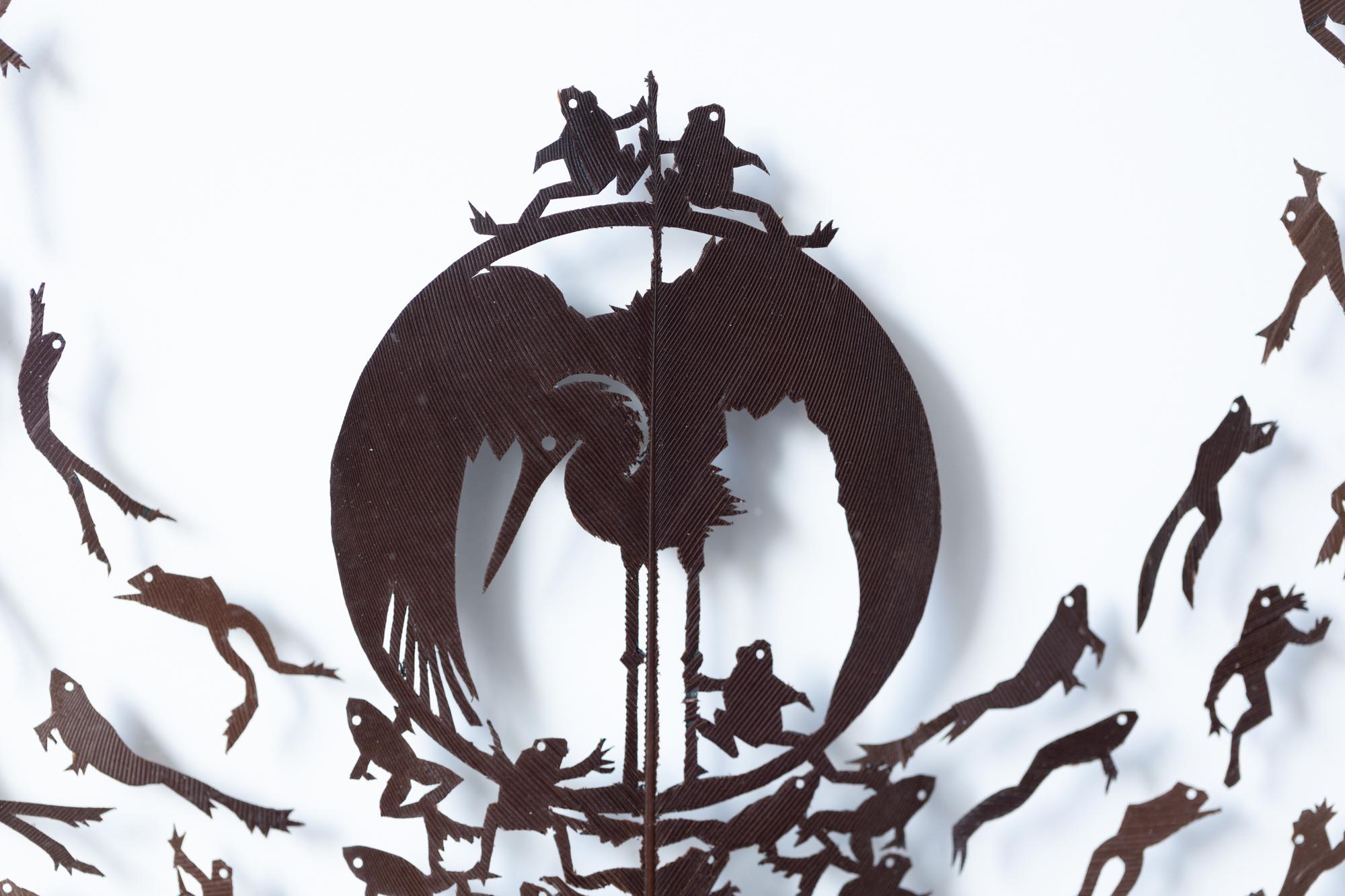 Chris Maynard - "Amphibian Delight", hand-carved feather sculpture For ...