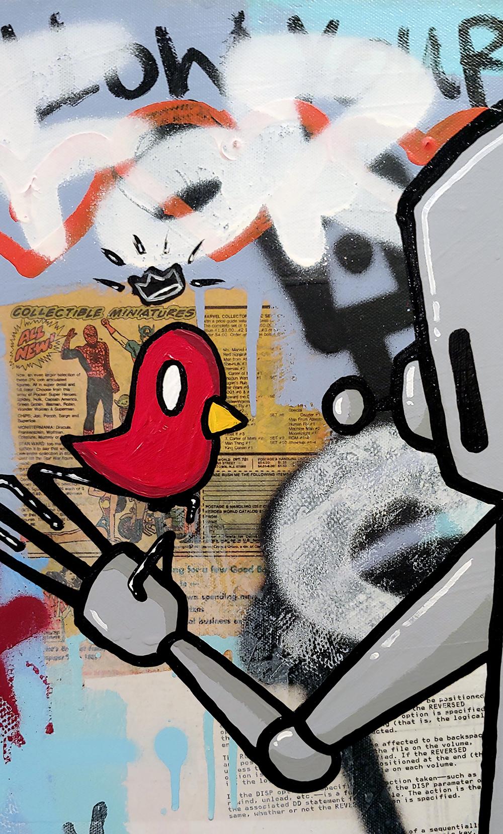 Chris RWK - "You make this all mean more" 30x24" Acrylic, Rare Full ...