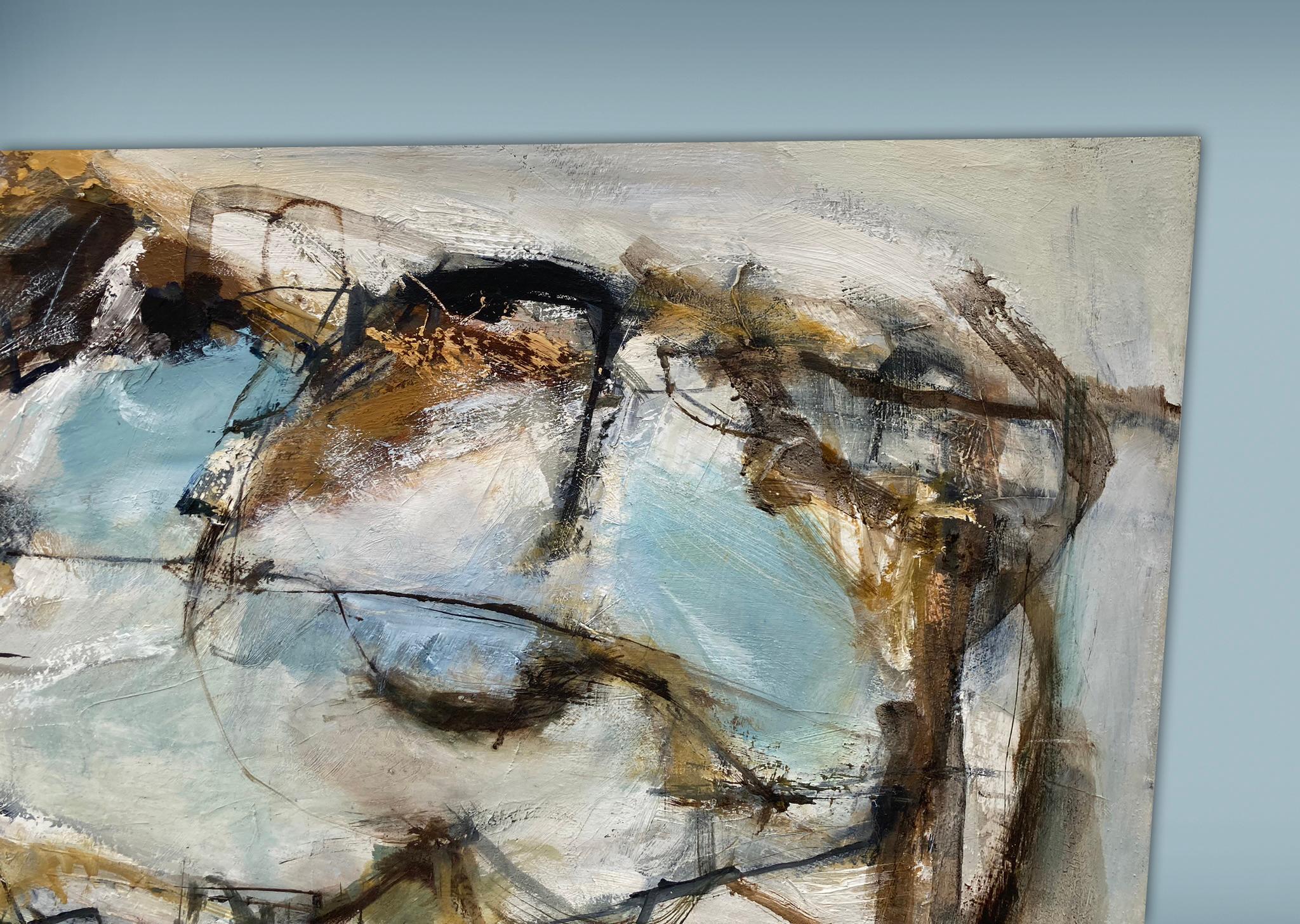 Chris Sims - Coastal Movements: Gestural Abstract Oil Painting by Chris ...
