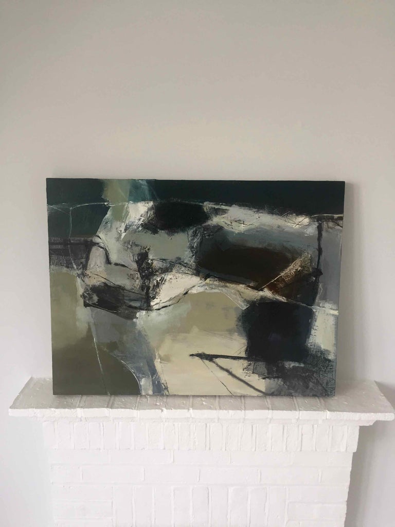 Chris Sims - Gentle Rise: Gestural Abstract Landscape Oil Painting in ...