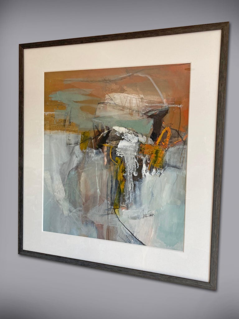 Chris Sims - Isolation No 20: Abstract Oil Painting on Paper (framed ...