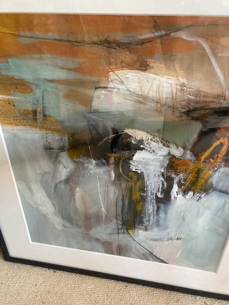 Chris Sims - Isolation No 20: Abstract Oil Painting on Paper (framed ...