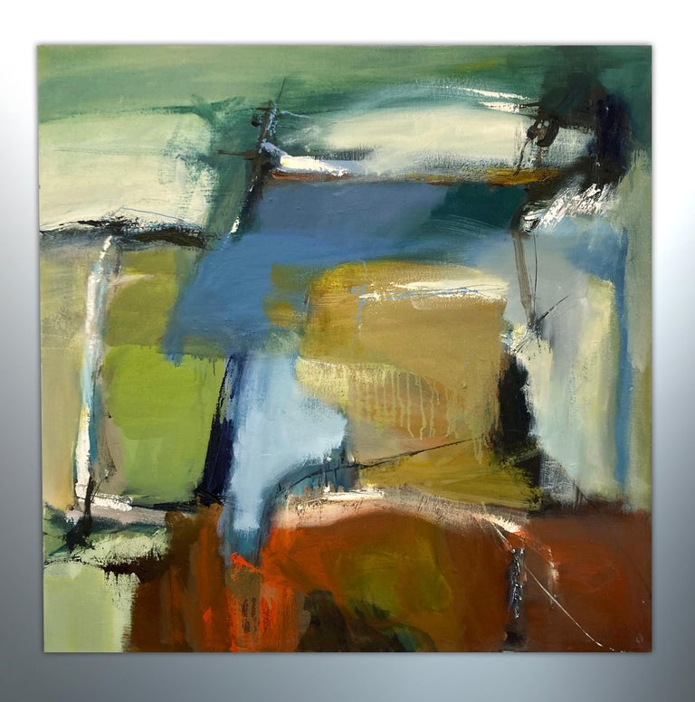 Chris Sims - Warm Stillness: Gestural Abstract Landscape Oil Painting ...