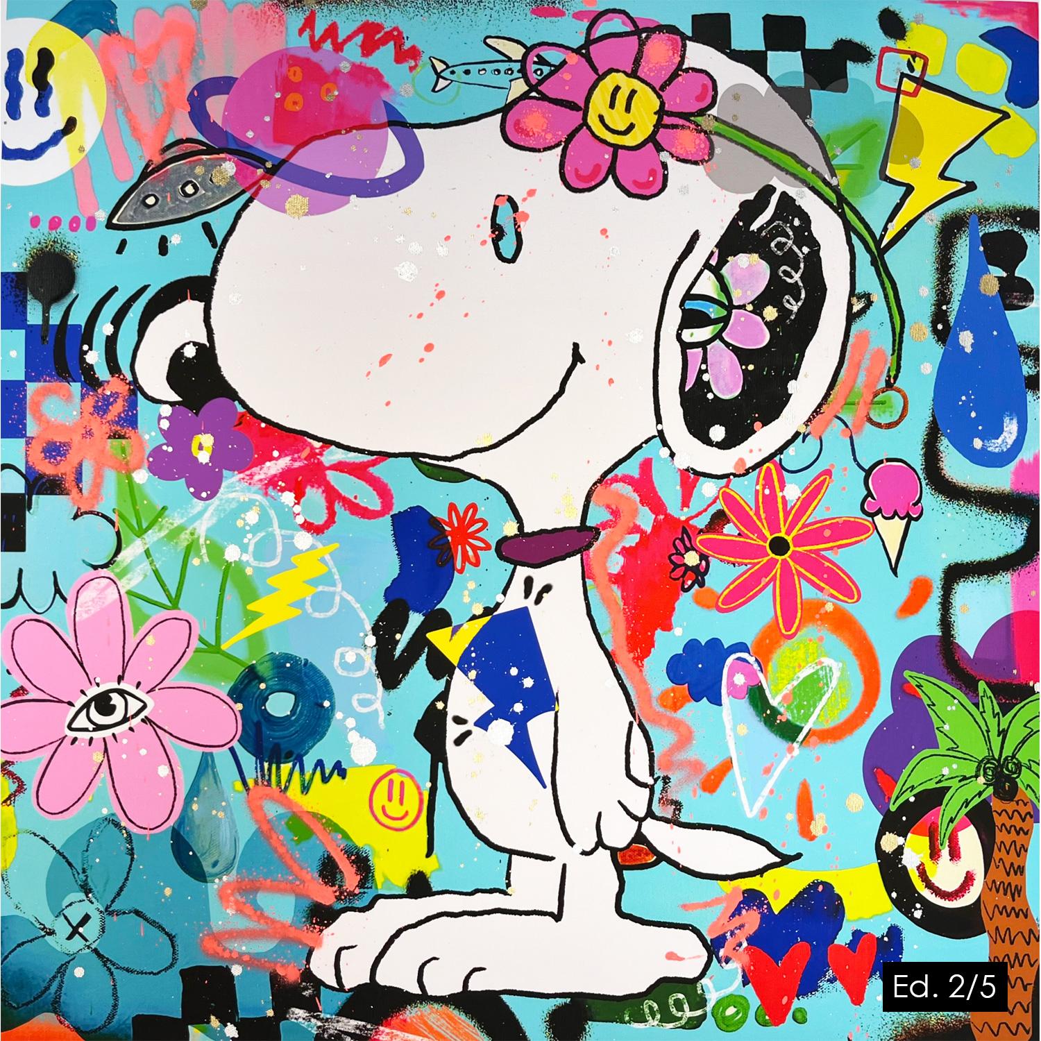Chris Solcz - Snoopy limited edition, hand embellished Peanuts print ...