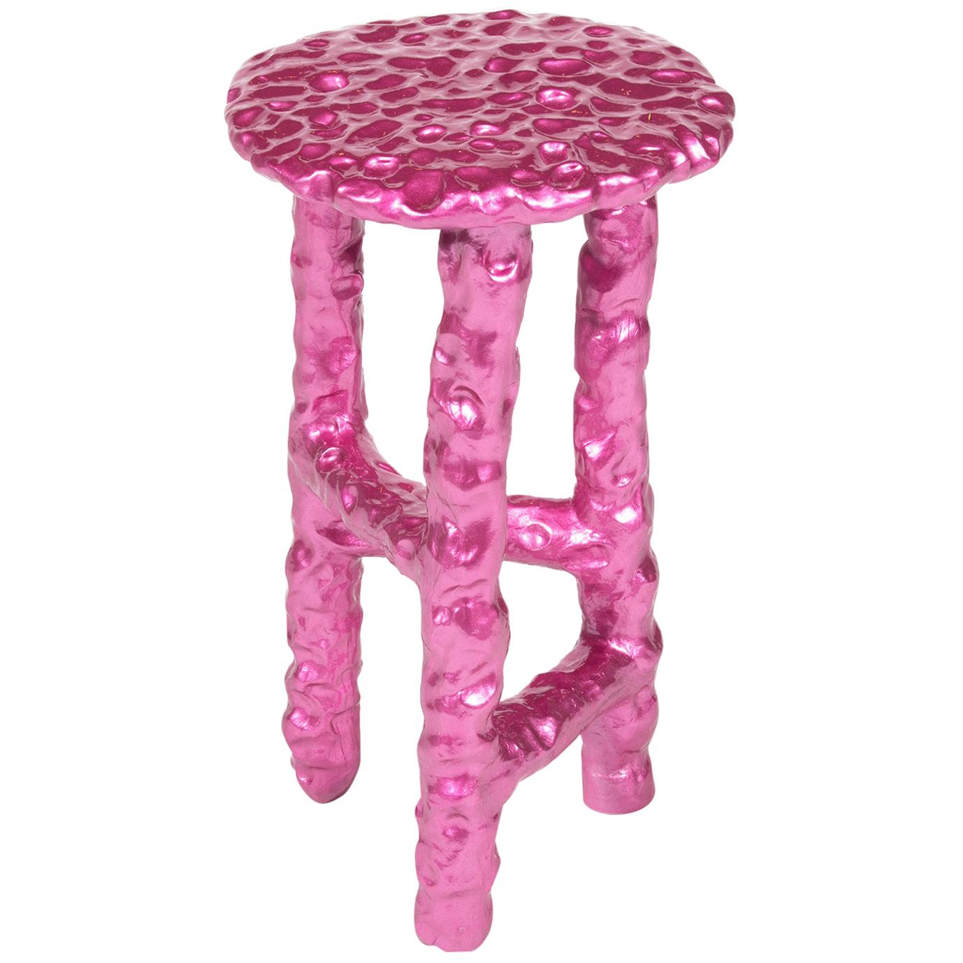 Chris Wolston Pink Painted Terracotta "Alphonse" Side Table For Sale at ...