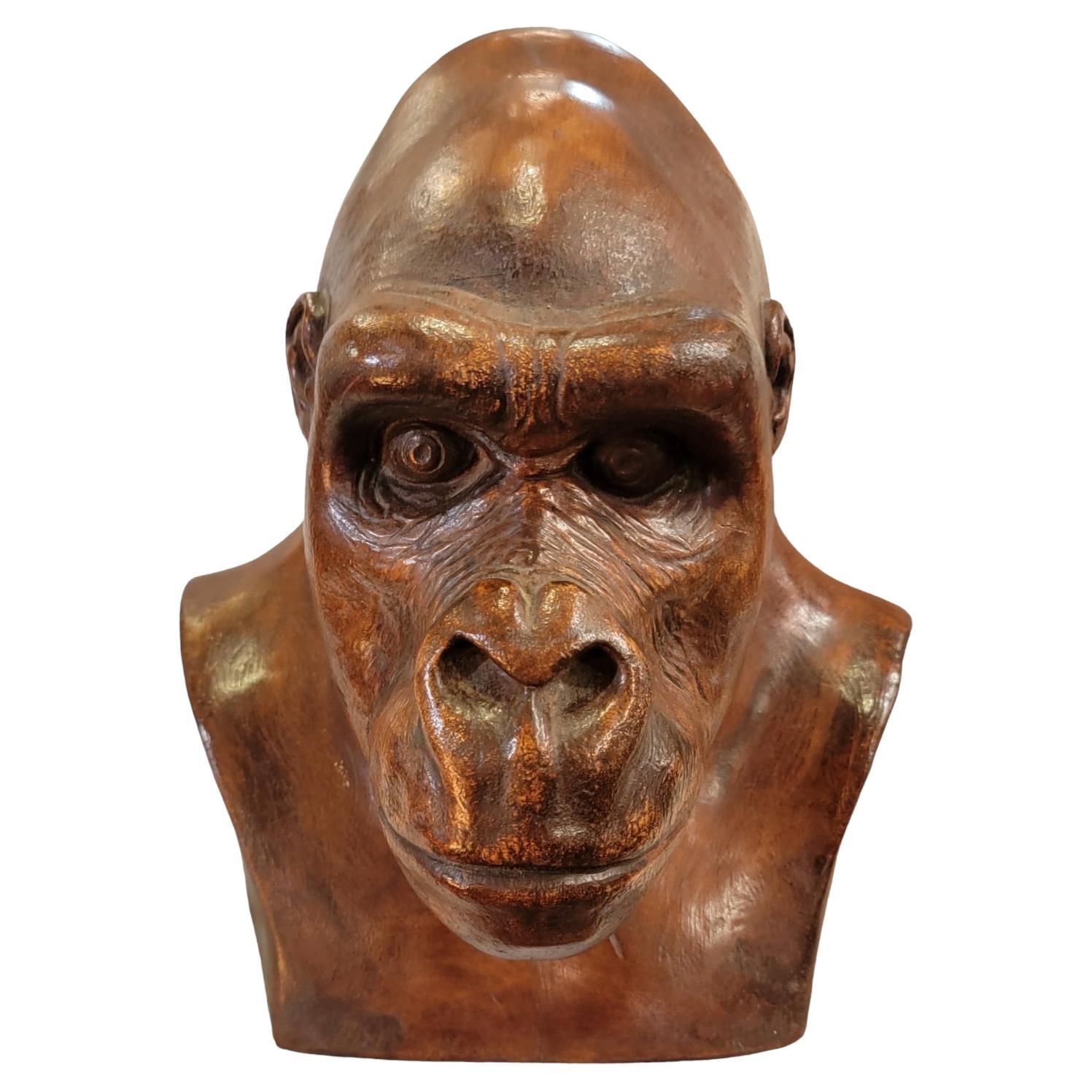 Chrisitan Audigier Ceramic Gorilla Bust For Sale at 1stDibs