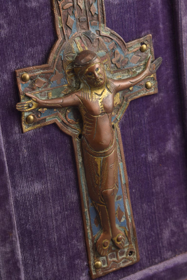 Christ on Cross, 'Corpus Christi', Enamel, Copper, Limoges, 12th-13th Century For Sale at 1stDibs