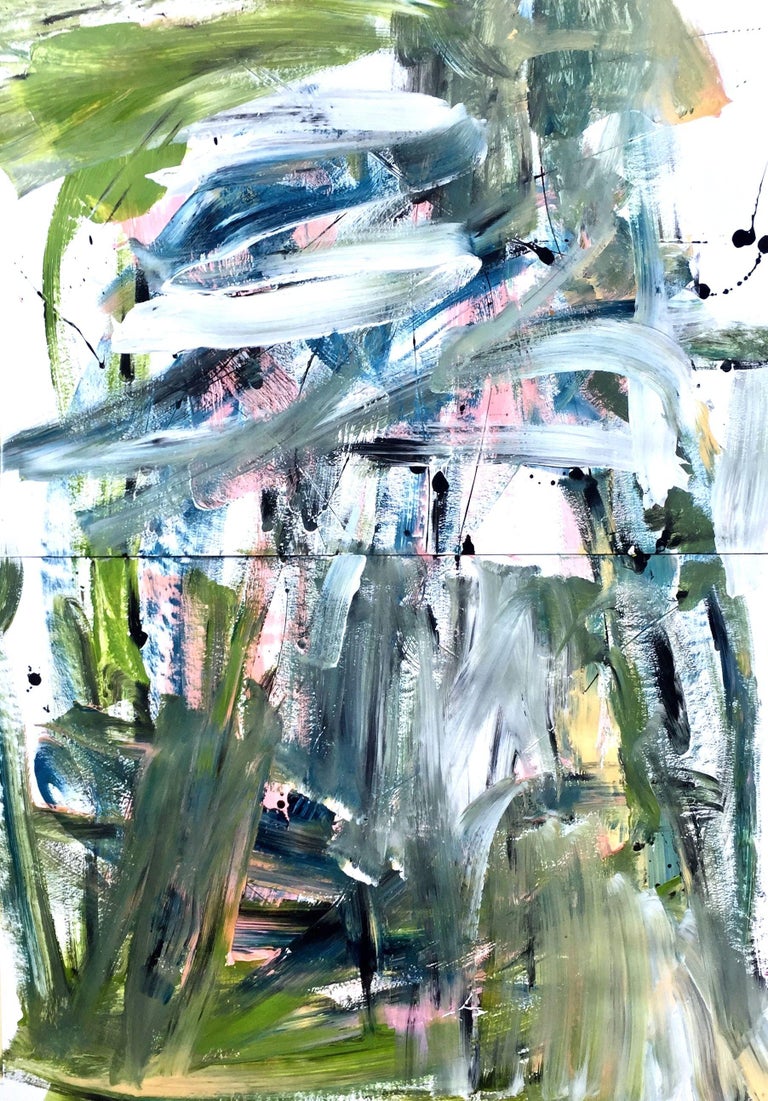 Christel Haag - Are You Ready (Diptych), Painting, Acrylic on Paper For ...