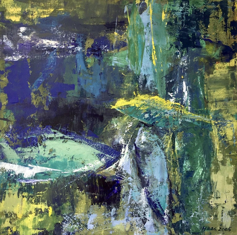 Christel Haag - Fernwald, Painting, Acrylic on Canvas For Sale at 1stDibs
