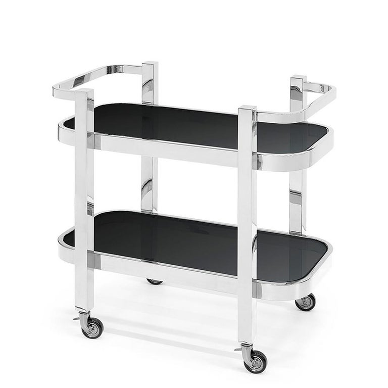 Christensen Trolley in Gold or Chrome Finish For Sale at 1stDibs